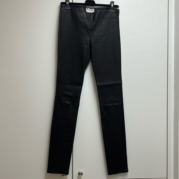 Yves Saint Laurent | Pants & Jumpsuits | Yves Saint Laurent Leather ...